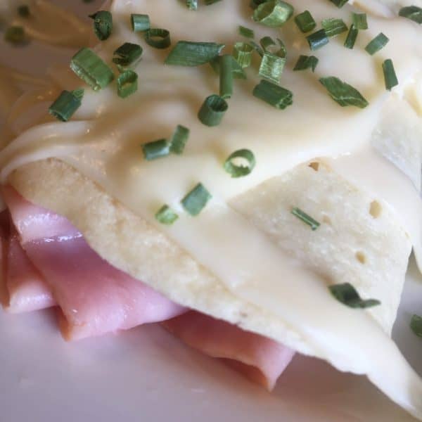 Ham and Swiss Crepes - FlyPeachPie