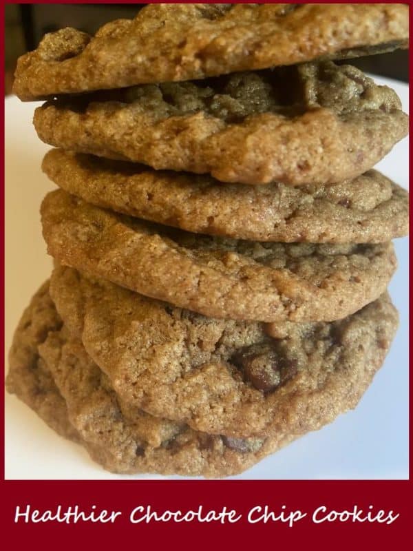 Healthier Chocolate Chip Cookies - FlyPeachPie