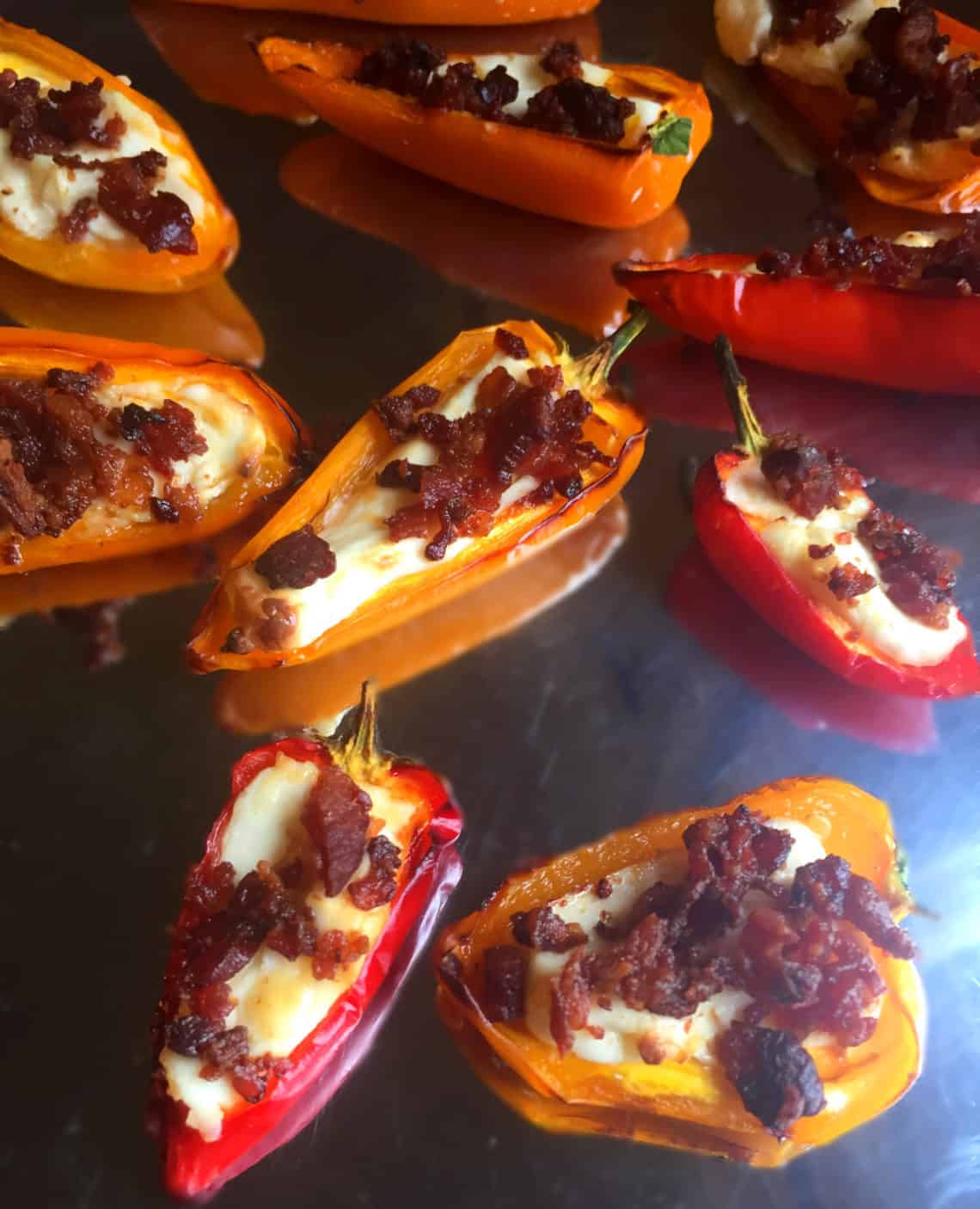 Air Fryer Stuffed Mini Bell Peppers - FlyPeachPie
