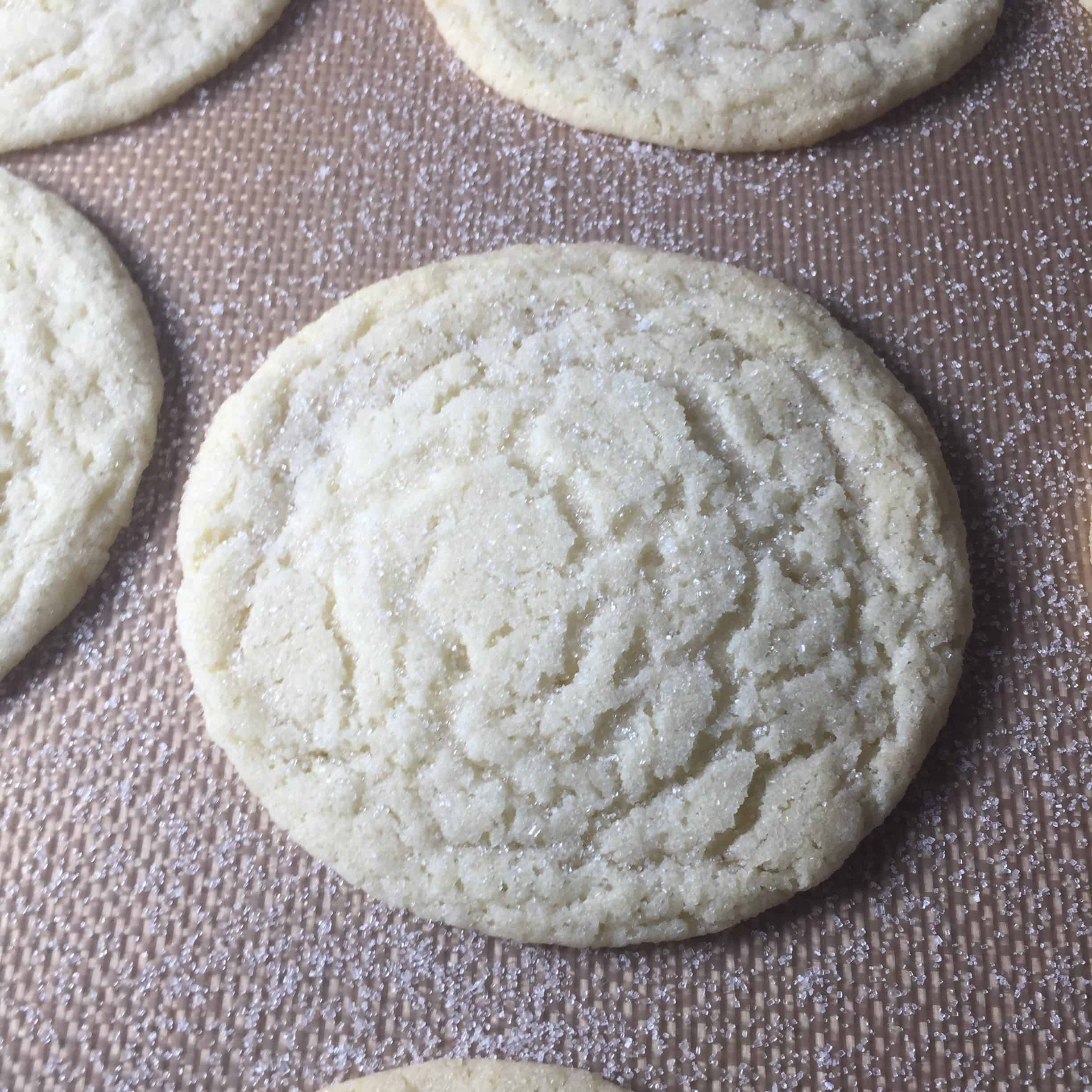 Chewy Sugar Cookies - FlyPeachPie