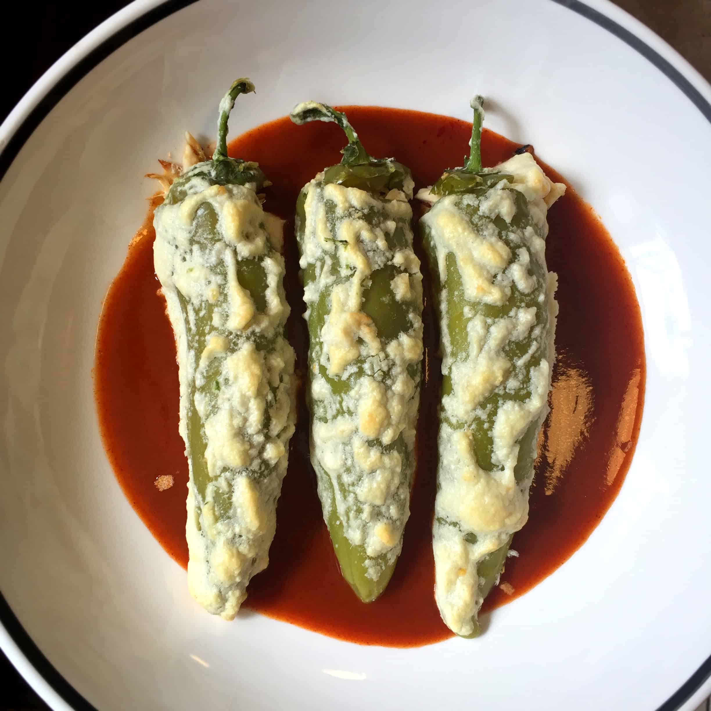 Healthy Baked Chicken Stuffed Chili Rellenos - FlyPeachPie