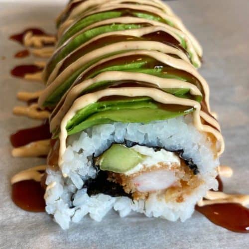 Tempura Shrimp Sushi Roll - FlyPeachPie