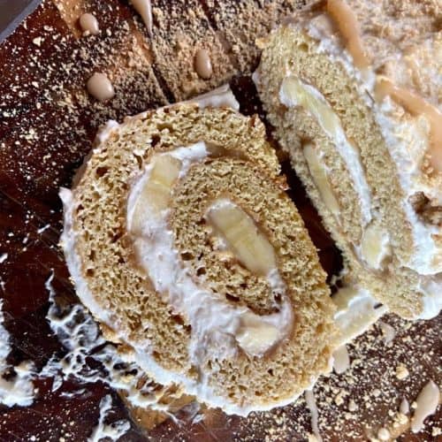 Banoffee Swiss Roll - FlyPeachPie