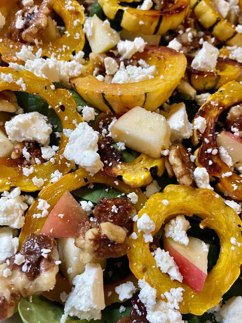 Delicata Squash Salad - FlyPeachPie