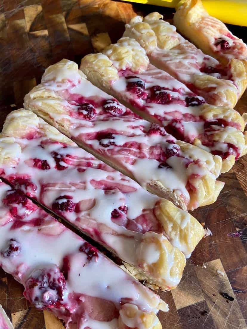 Raspberry Danish Pastry - FlyPeachPie