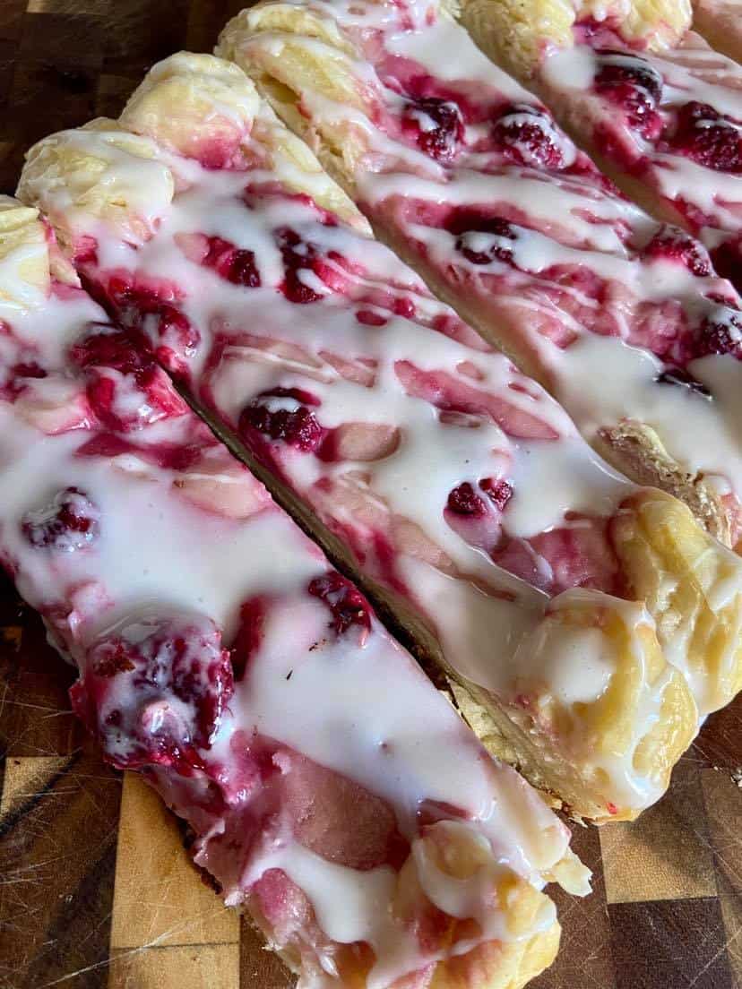 Raspberry Danish Pastry - FlyPeachPie