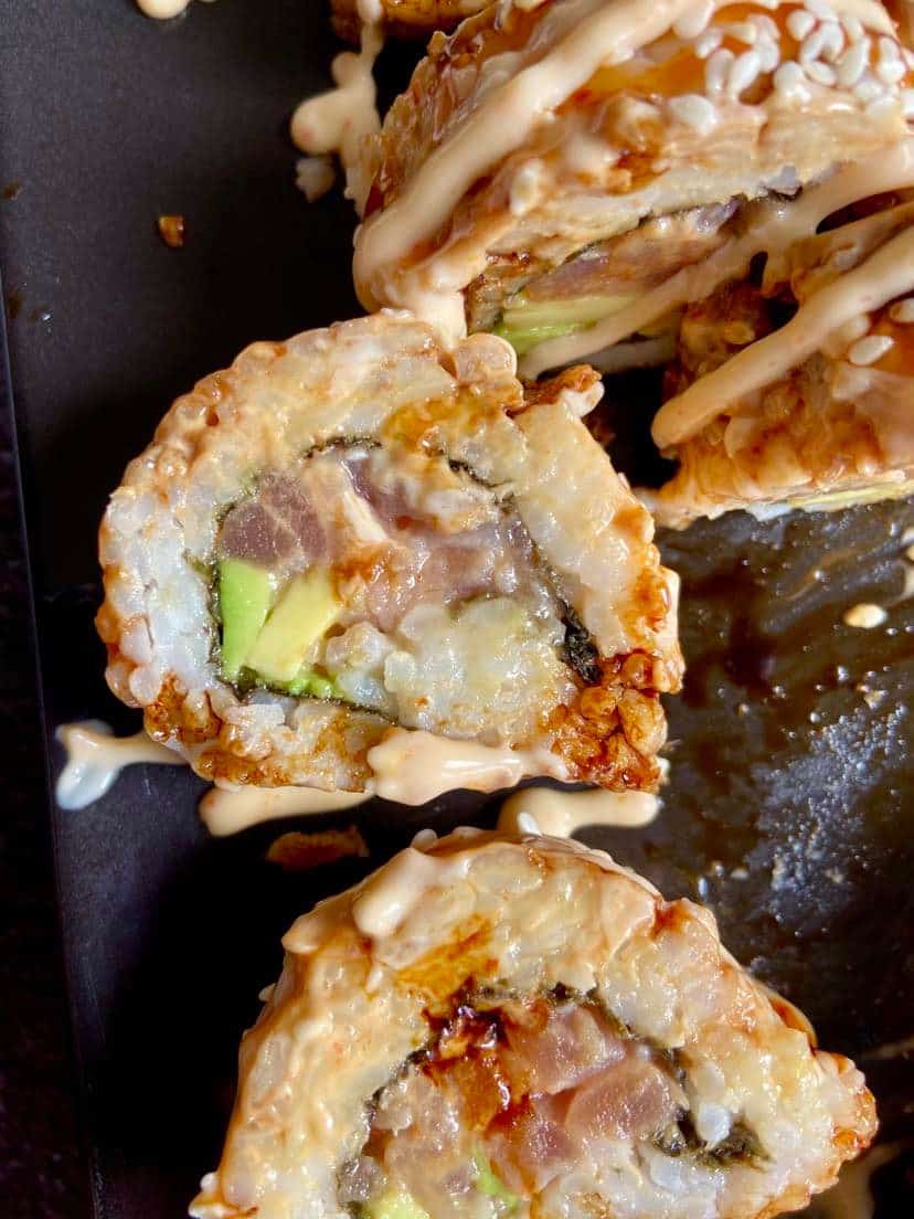 Spicy Tuna Sushi Roll - FlyPeachPie