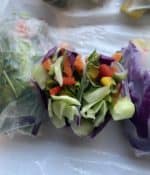 Rainbow Vegetable Spring Rolls - FlyPeachPie