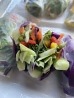 Rainbow Vegetable Spring Rolls - FlyPeachPie