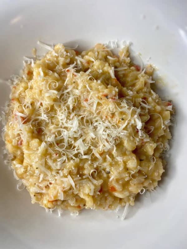 Roasted Red Pepper Pesto Risotto - FlyPeachPie