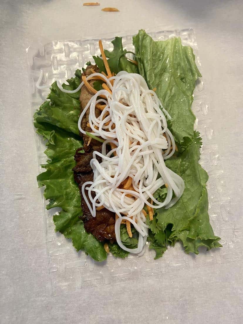 Butter Beef Spring Rolls - FlyPeachPie