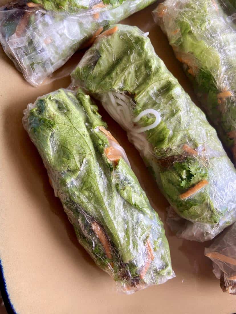 Butter Beef Spring Rolls - FlyPeachPie