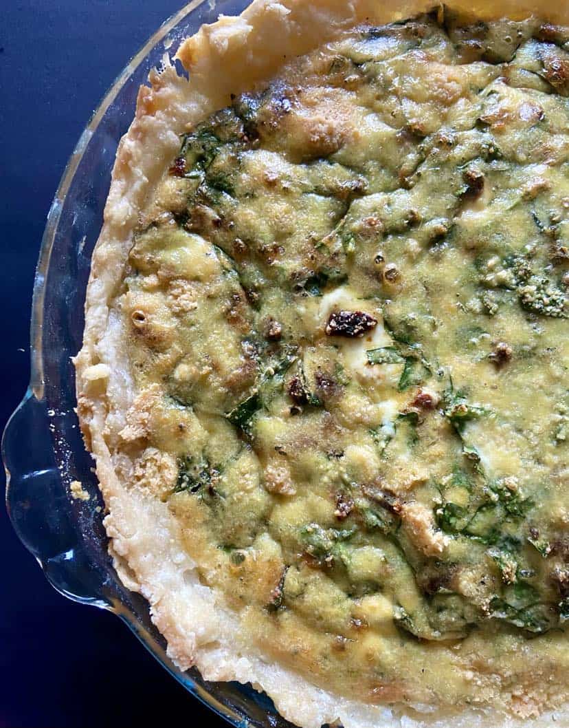 Sundried Tomato and Goat Cheese Quiche - FlyPeachPie