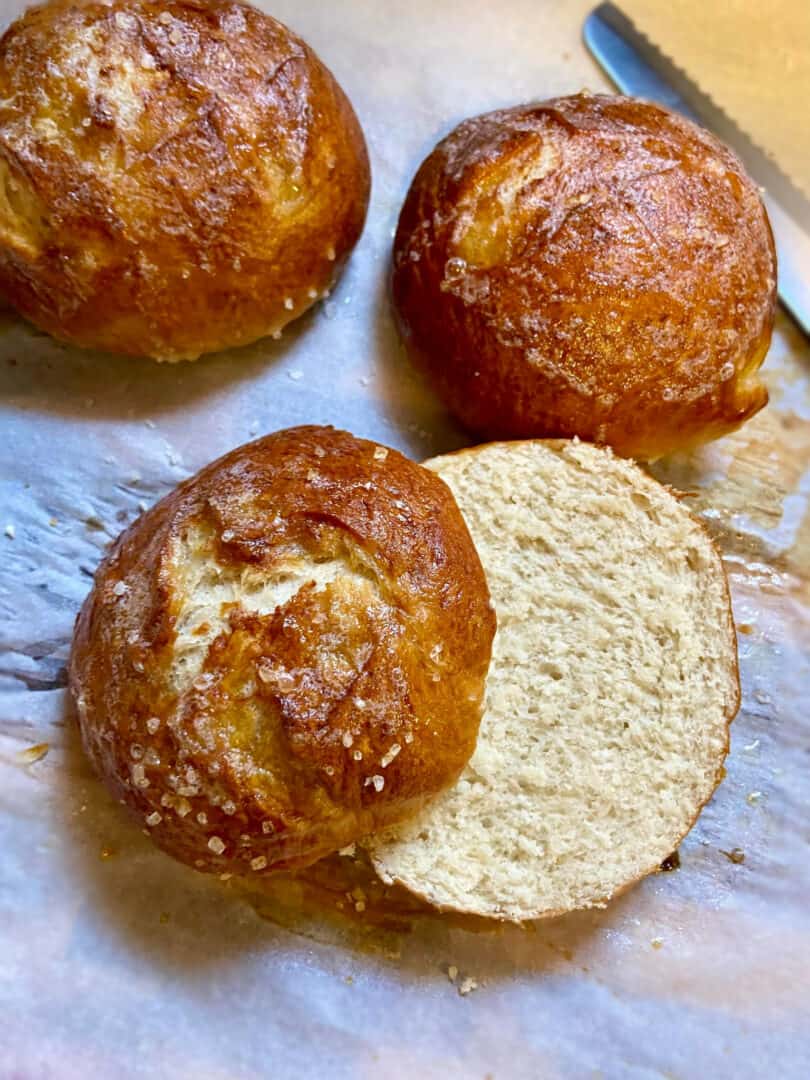 The Best Homemade Soft And Chewy Pretzel Buns Recipe - FlyPeachPie