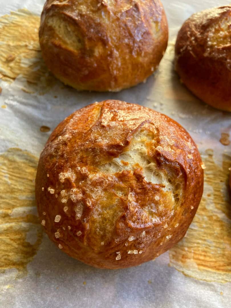 The Best Homemade Soft And Chewy Pretzel Buns Recipe - FlyPeachPie