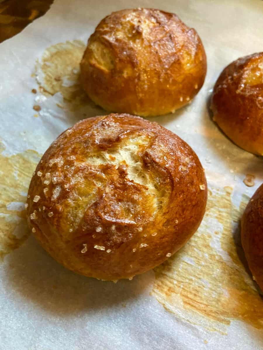 The Best Homemade Soft And Chewy Pretzel Buns Recipe - FlyPeachPie