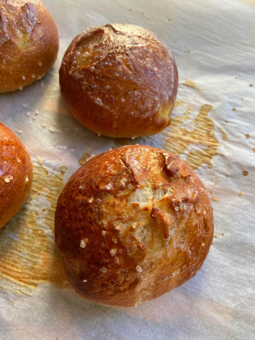 The Best Homemade Soft And Chewy Pretzel Buns Recipe - FlyPeachPie